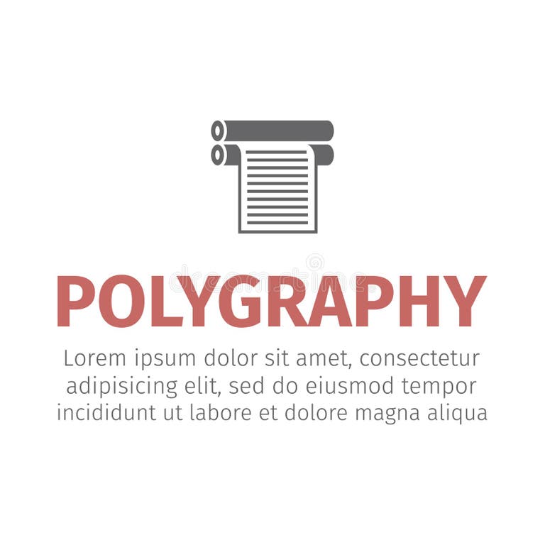 Plotter with Roll of Paper. Logo Design for the Printing Industry ...