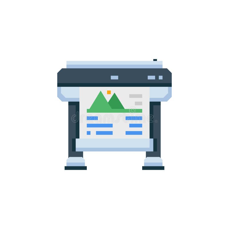 Plotter Vector Icon. Computer Component Icon Flat Style. Perfect Use for Logo, Presentation ...