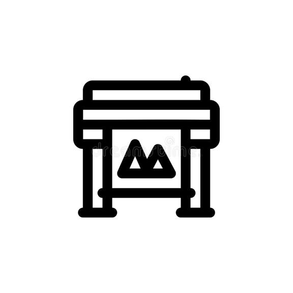 Plotter Vector Icon. Computer Component Icon Outline Style. Perfect Use ...