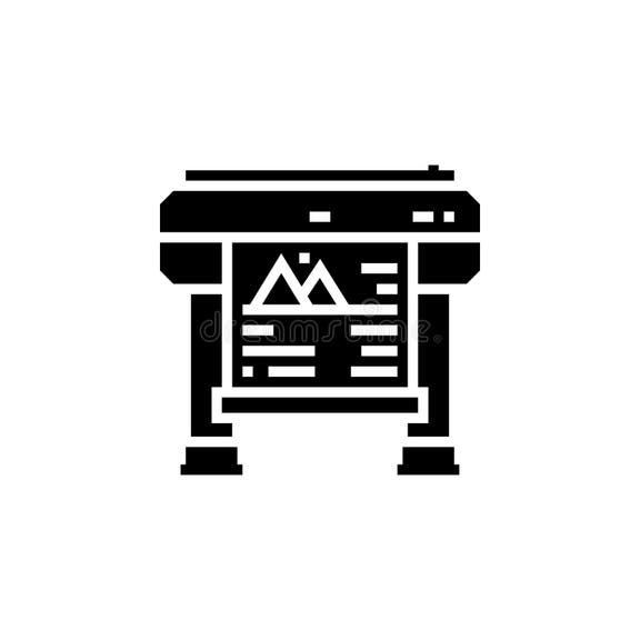 Plotter Vector Icon. Computer Component Icon Solid Style. Perfect Use ...