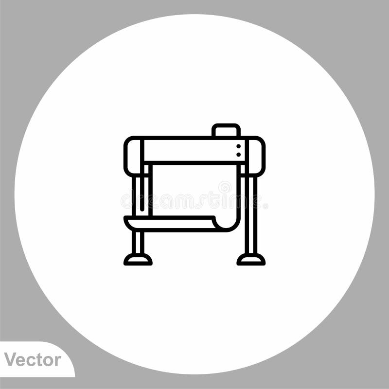 Plotter Vector Icon Sign Symbol Stock Vector - Illustration of business ...