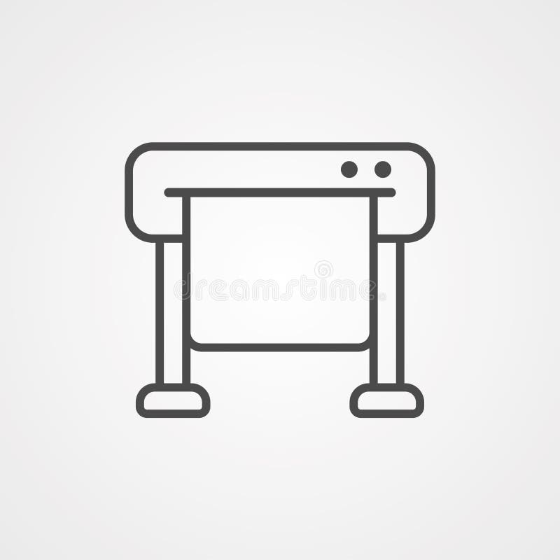 Plotter Solid Icon. Large Format Printer Vector Illustration Isolated ...