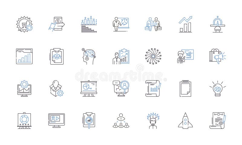 Plotting and Scheming Line Icons Collection. Machination, Strategy ...