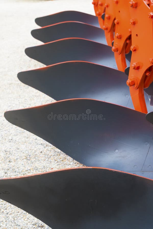 Plough for a Farming Tractor Stock Image - Image of iron ...