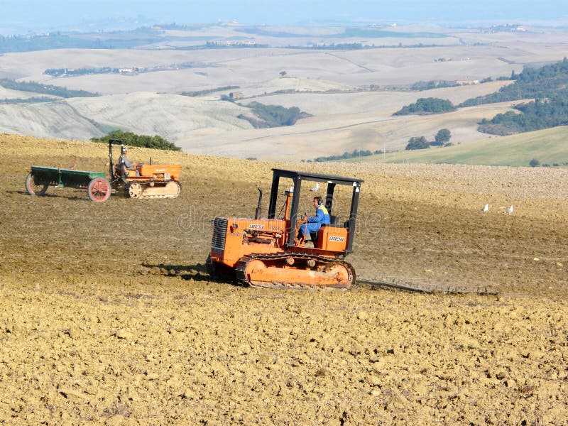 Ploughing the Fields by Machine Editorial Image - Image of plough ...
