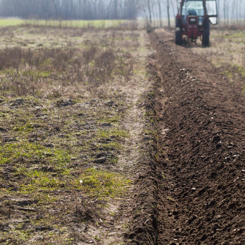 Ploughing in the fields stock image. Image of land, farm - 38703977