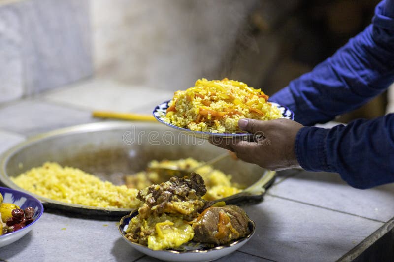The Plov is Done, Now it is Served Stock Image - Image of arabic ...