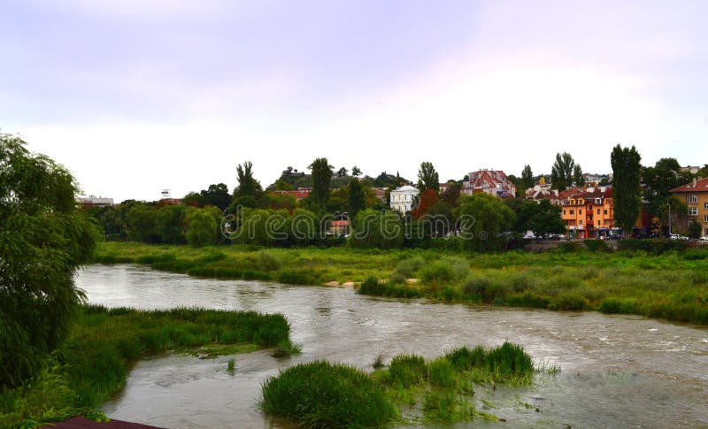 Maritsa River and Panorama To City of Plovdiv, Bulgaria Stock Image ...