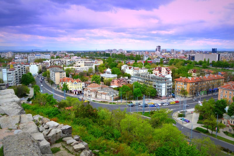 Plovdiv city panorama editorial photo. Image of tourism - 63248896