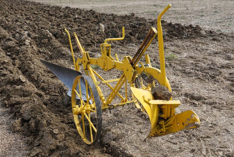 Plow Agricultural Equipment for Plowing Stock Image - Image of crop ...
