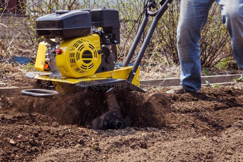 Plow Cultivation in the Spring Stock Photo - Image of tillage, tractor ...