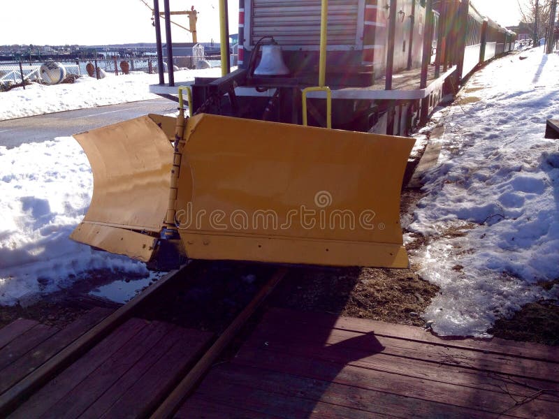 Plow on a train stock photo. Image of plow, railroad - 51610414