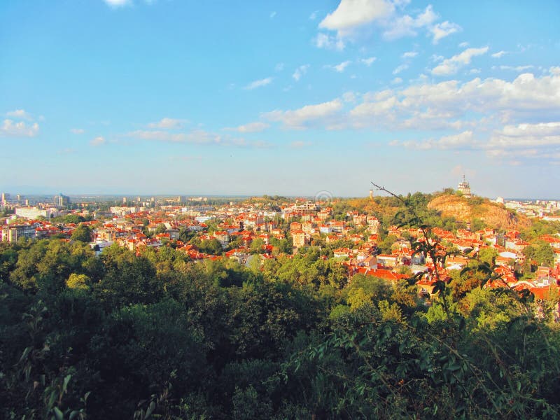 Plowdiw-Stadtansicht stockbild. Bild von stadtbild, bulgarien - 135094867