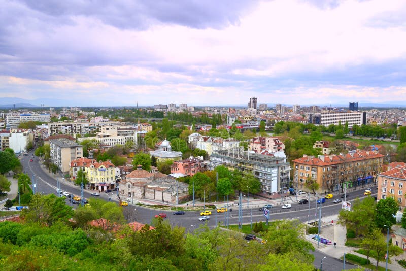Plowdiw-Stadtpanorama redaktionelles foto. Bild von panorama - 63248011
