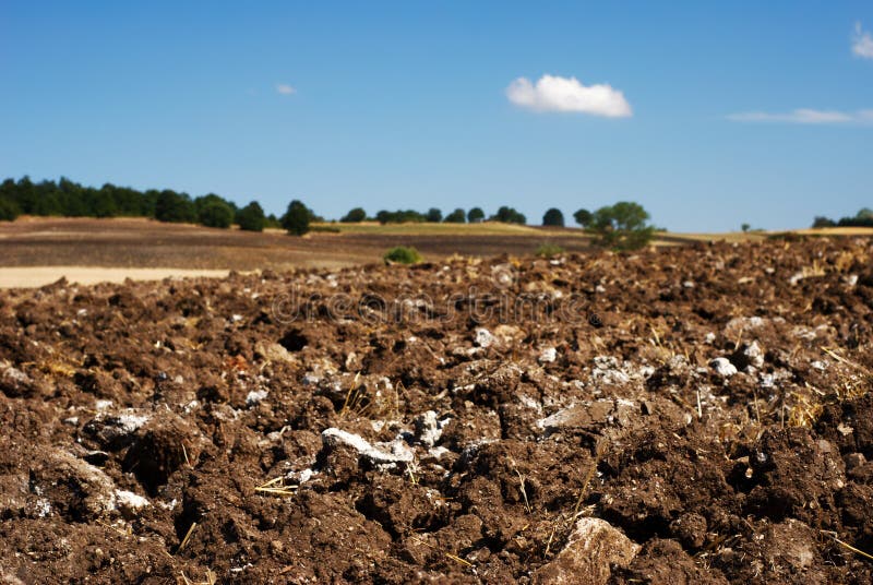 Plowed Farm Field stock image. Image of broken, farm, soil - 6251293