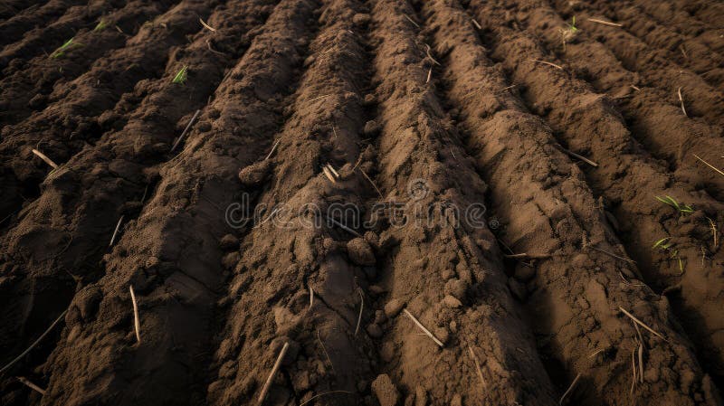 Plowed farm textures stock illustration. Illustration of land - 336069656