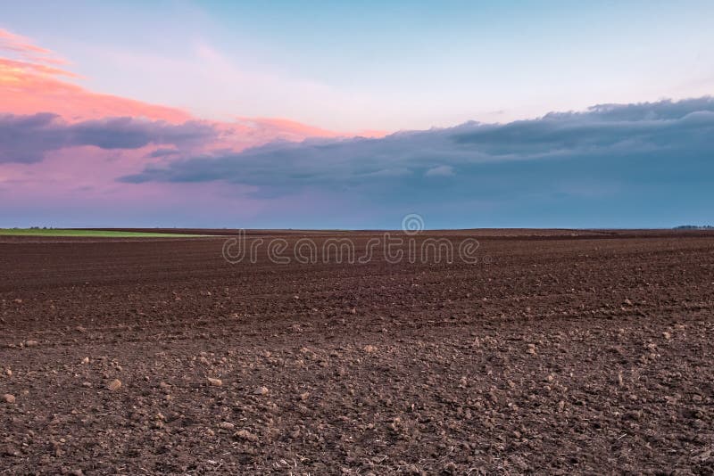 Plowed Field in Early Spring Stock Image - Image of plough, dirt: 179448587