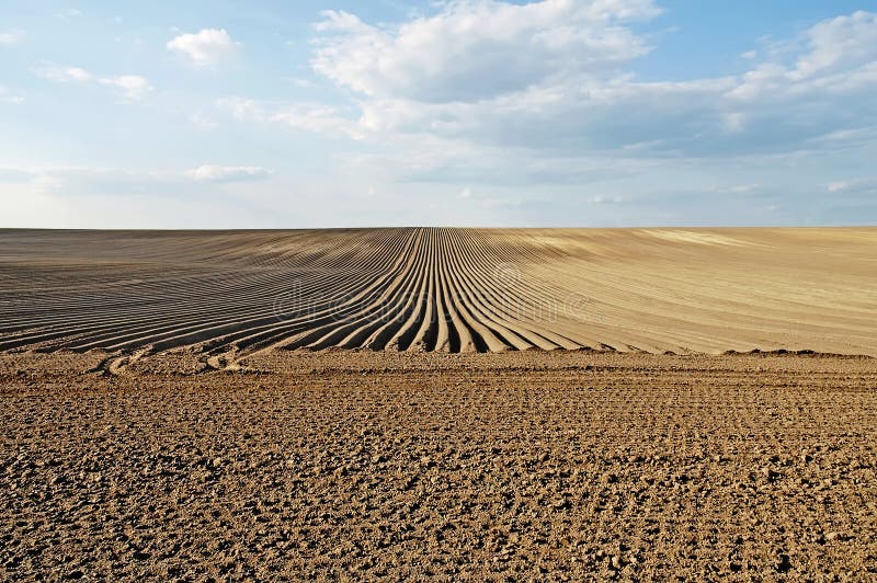 Plowed field stock photo. Image of harvest, country, field - 35055922