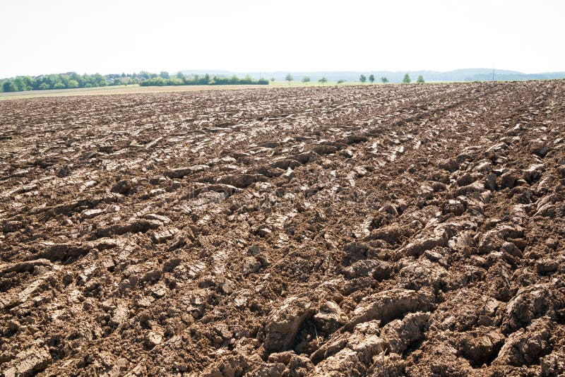 Plowed field stock photo. Image of furrowed, field, nature - 86022642