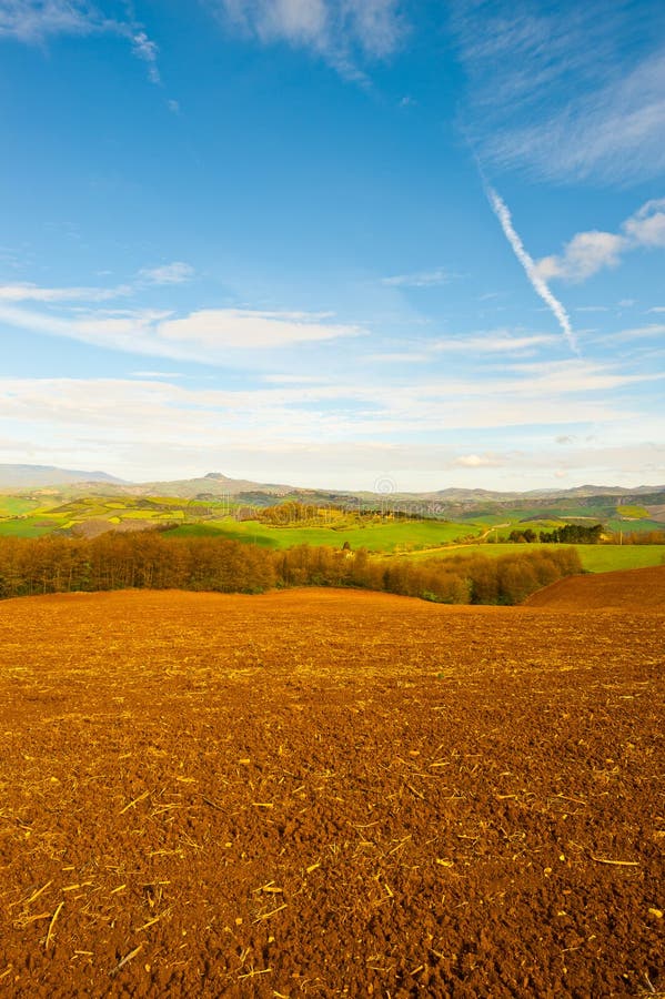 Plowed Fields stock photo. Image of forest, mountain - 25173034