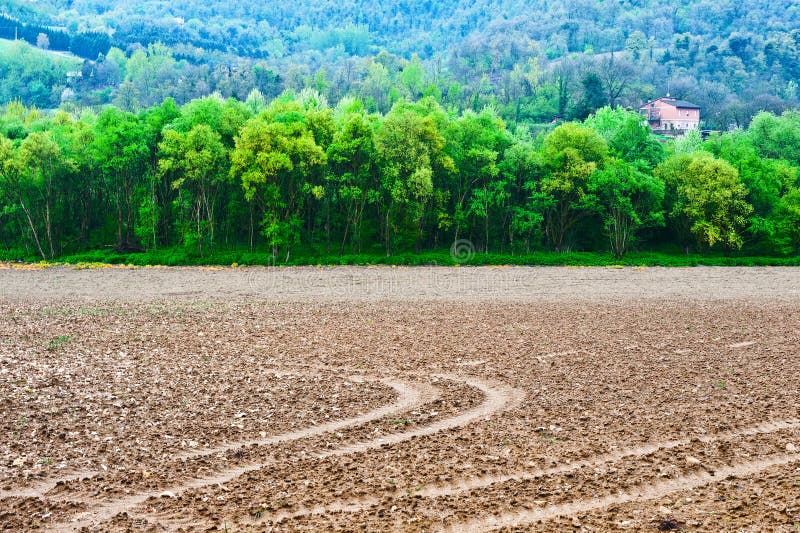 Plowed Fields stock photo. Image of mountain, landscape - 25173620
