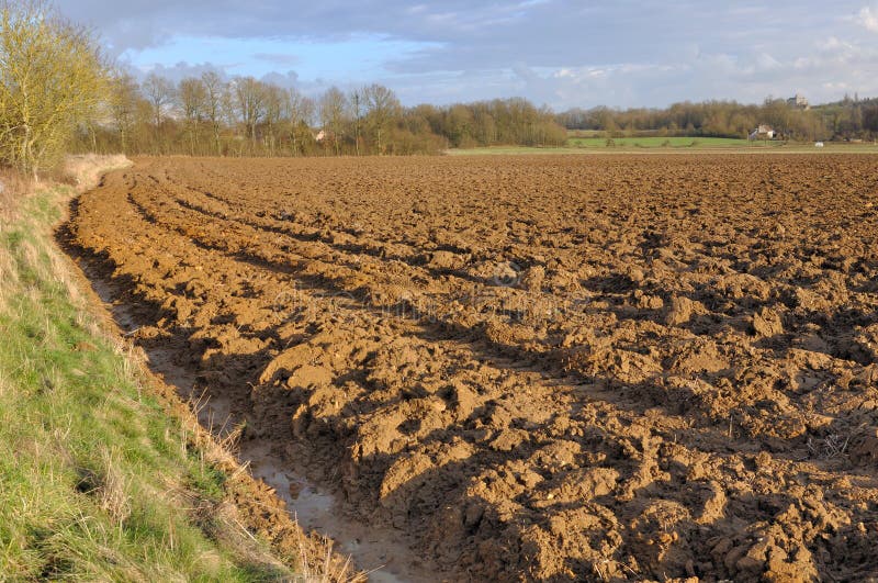 Plowed land stock photo. Image of arable, soil, land - 29496908