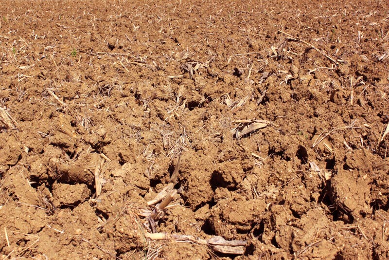 Plowed land stock image. Image of furrows, plowed, panoramic - 39765145