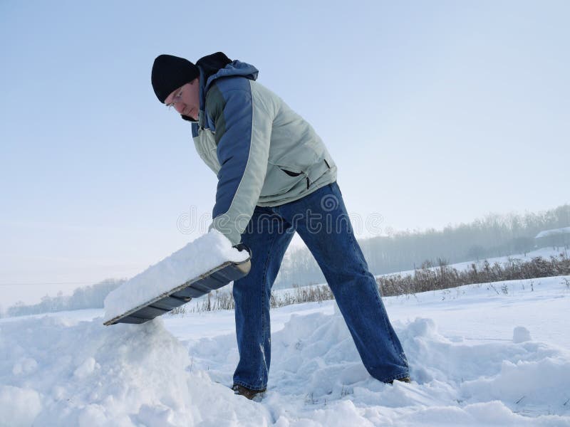 Plowing Snow stock photo. Image of winter, shovel, snow - 12361386