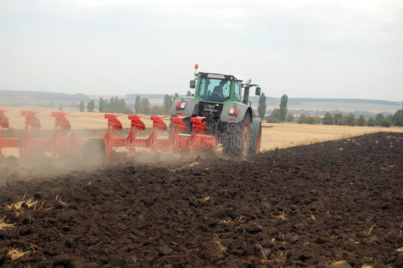 Plowing field stock photo. Image of furrow, cultivation - 15595766
