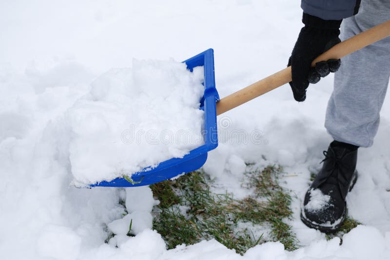 Plowing Snow stock photo. Image of winter, shovel, snow - 12361386