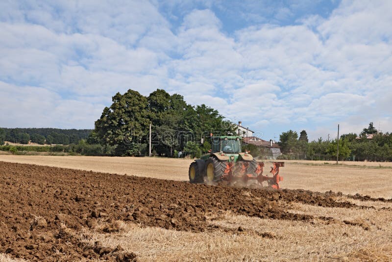 Plowing the soil stock image. Image of cultivated, preparation - 32528239