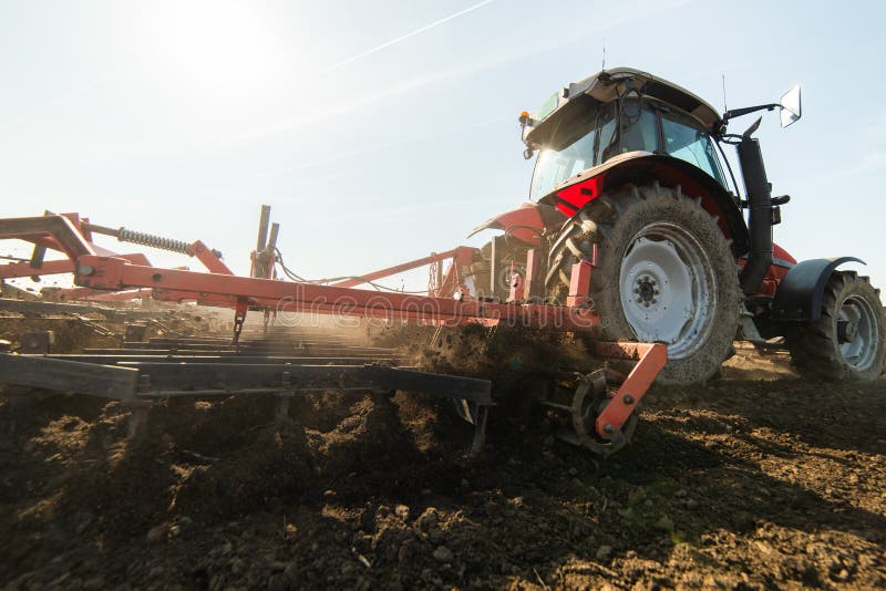 Plowing of stubble field stock photo. Image of season - 139906278