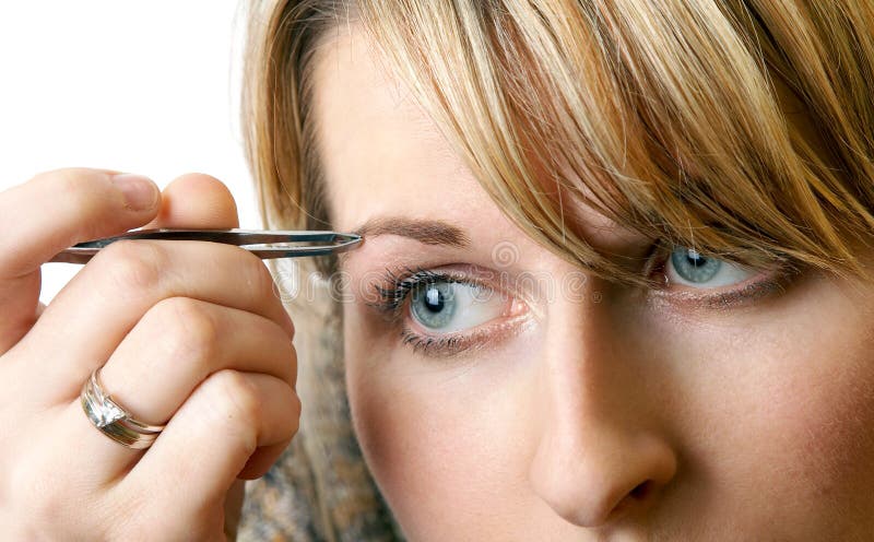 Pluck eyebrows stock image. Image of eyebrow, closeness - 1958657