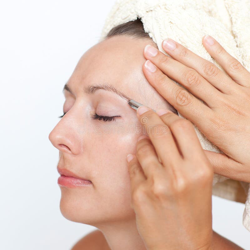 Pluck eyebrows stock image. Image of sugaring, beauty - 36187647