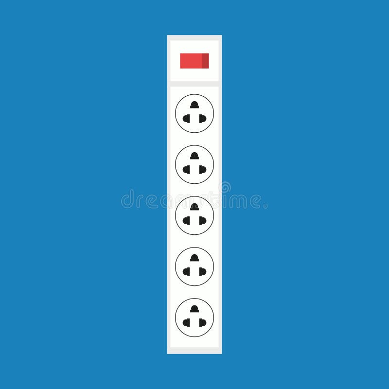 Plug Vector. Outlet Vector. Power Strip Safet. Stock Vector ...
