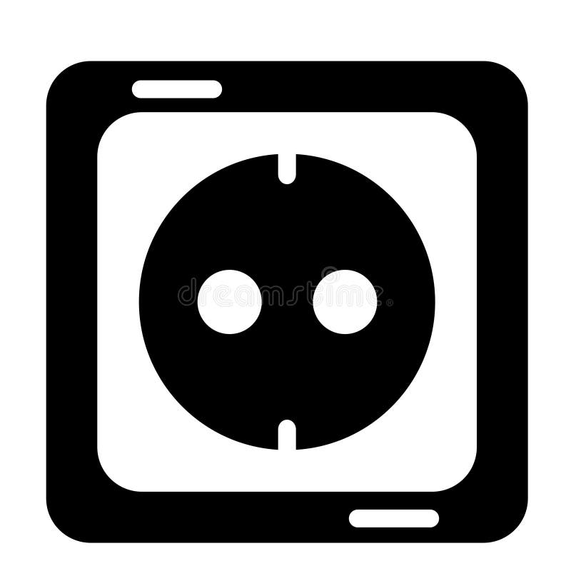 Plug in Adapter Icon Logo or Illustration with Solid Stroke Style ...