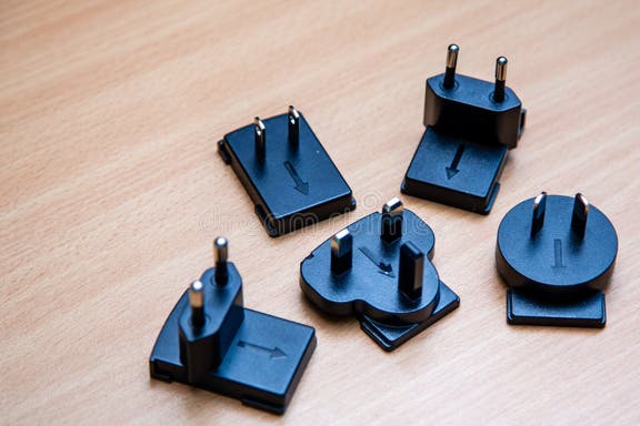 Plug Adaptors for Different Countries Stock Image - Image of equipment ...