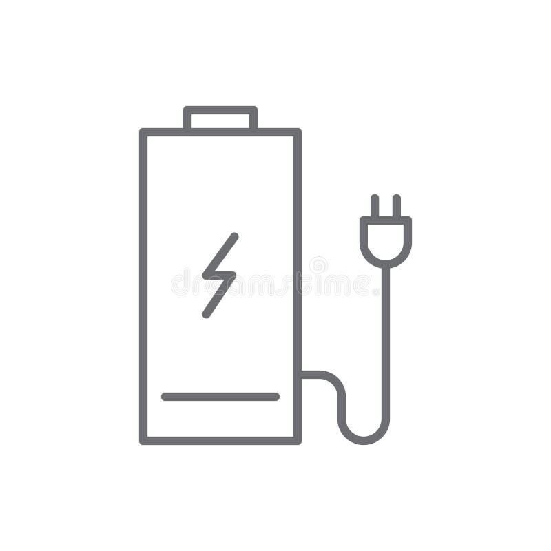 Plug battery electric icon stock illustration. Illustration of ...