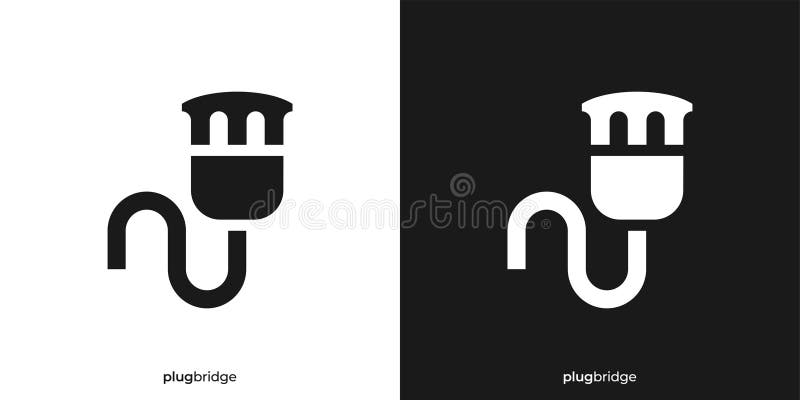 Abstract Plug Bridge Logo. Plug and Bridge Icon Graphic Stock Vector ...