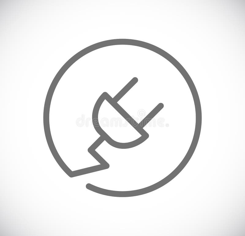 Plug in circle icon stock vector. Illustration of device - 200996841