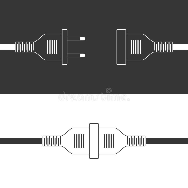 Plug connect illustration. stock vector. Illustration of disconnect ...