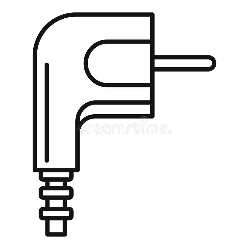 Outline Connector Vector Icon. Isolated Black Simple Line Element ...