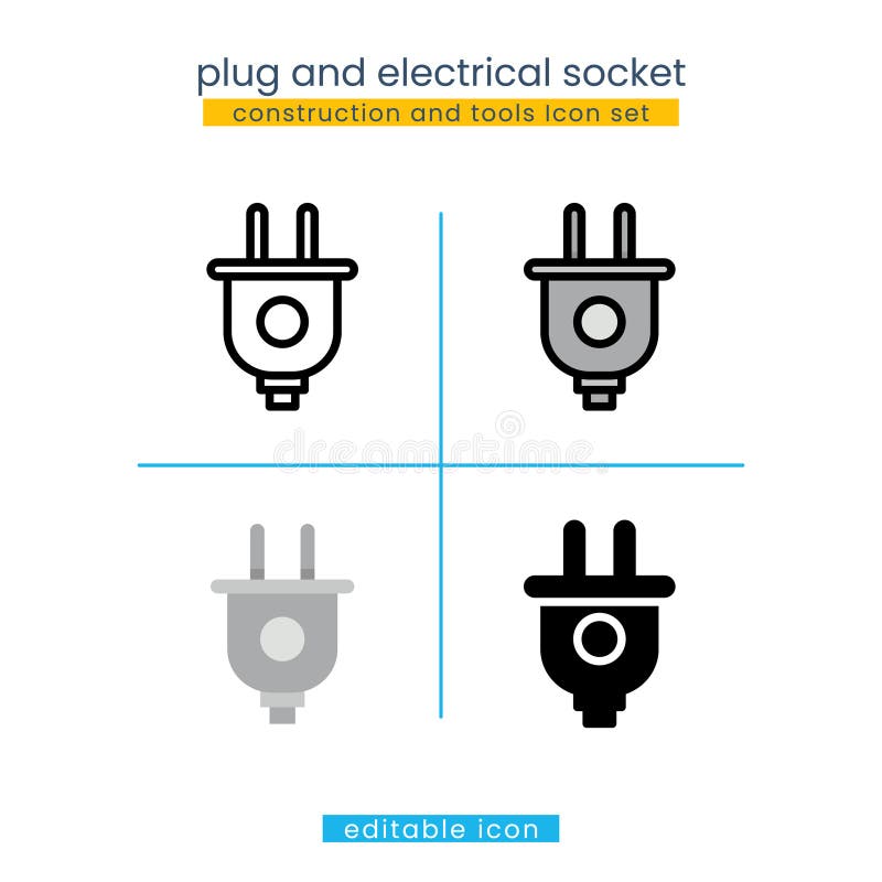Plug Construction and Tools Icon Stock Vector - Illustration of ...