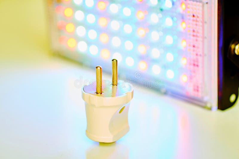 Plug and Electrical Wire with Flashlight. Electrical Connection Stock ...