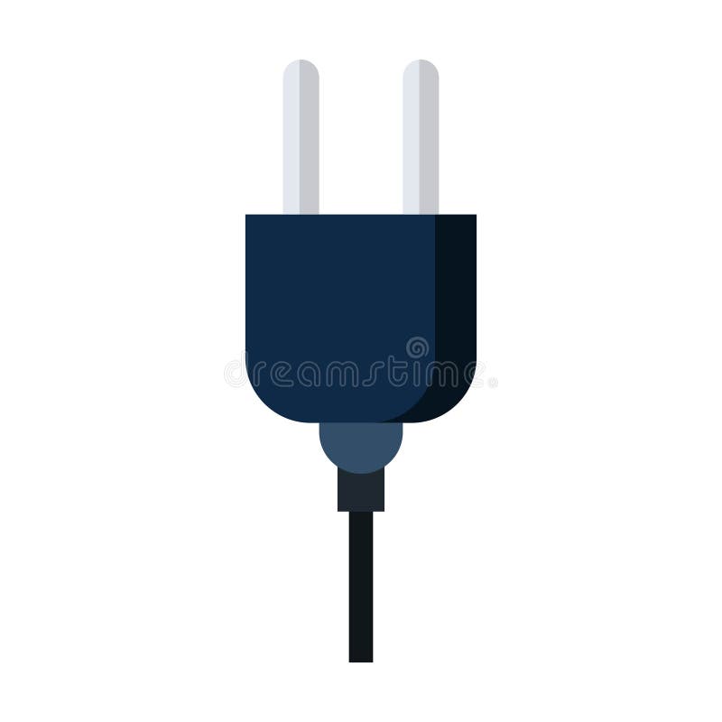 Plug Flat Clipart Vector Illustration Stock Vector - Illustration of ...