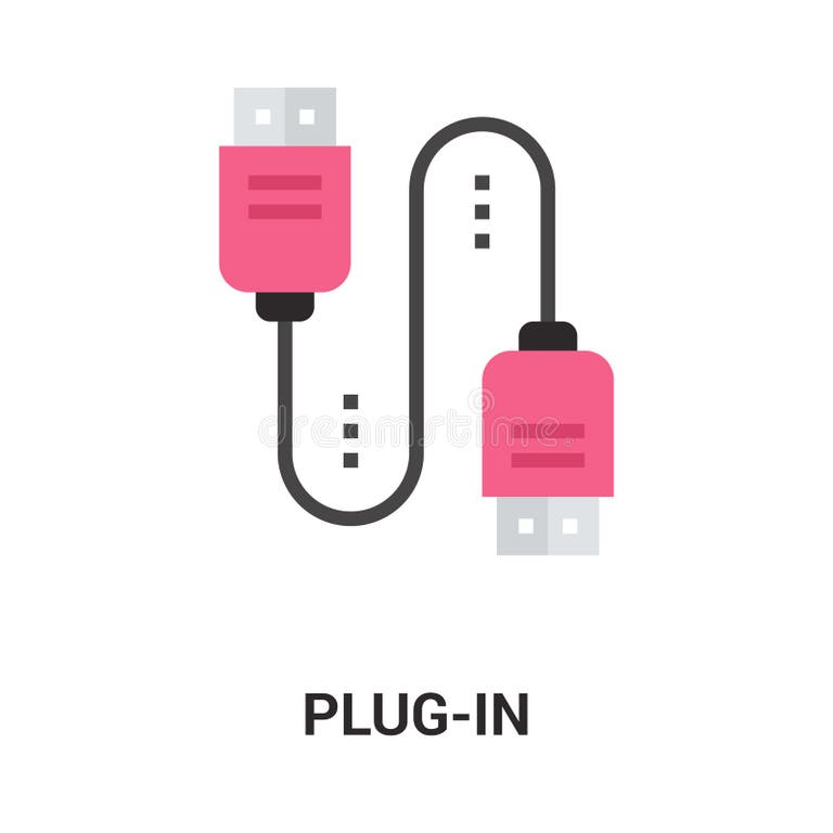 Plug in Flat Icon Design Concept Stock Vector - Illustration of plug, equipment: 364379583