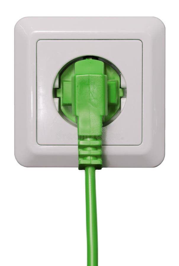 Plug in green energy stock image. Image of hardware, green - 27727047