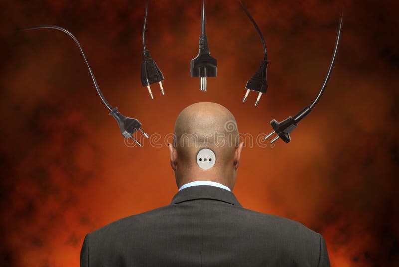 Plug head stock photo. Image of closeup, suit, businessman - 7688894