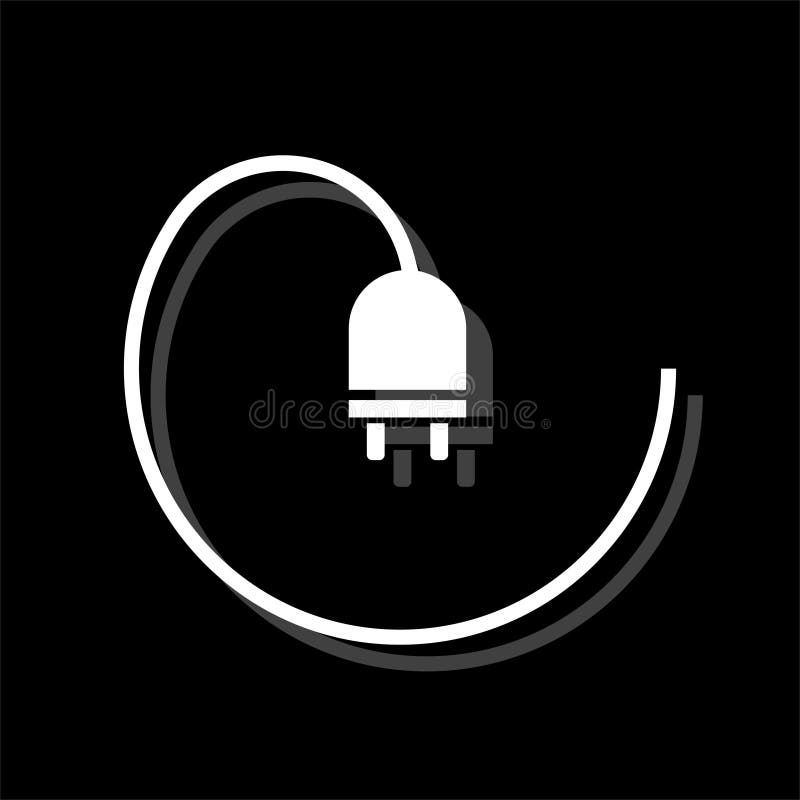 Plug icon flat stock illustration. Illustration of design - 138013113