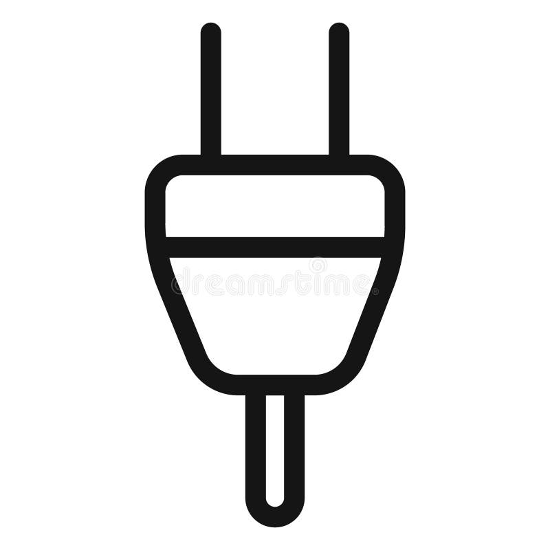 Plug Icon Mark in Filled Style Stock Vector - Illustration of ...